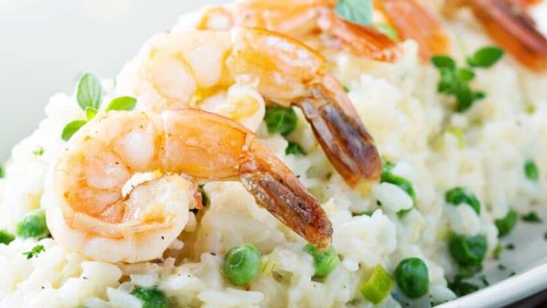 Jamie Oliver Pea and Prawn Risotto Recipe - Creamy and Flavorful